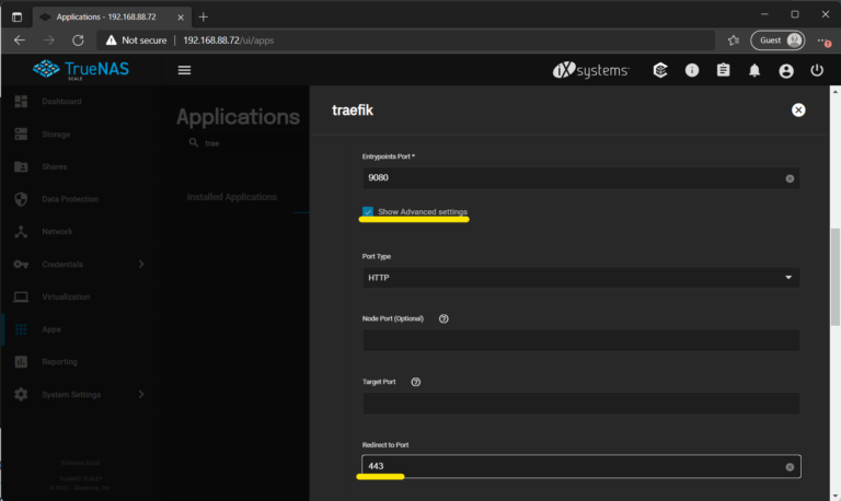 TrueNAS Scale Nextcloud w/ Traefik reverse proxy (https) - From Y to X